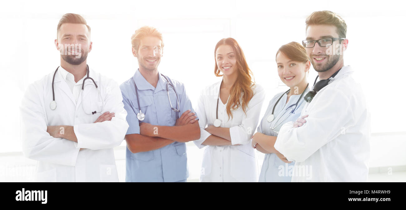 portrait of the leading members of the medical center Stock Photo - Alamy
