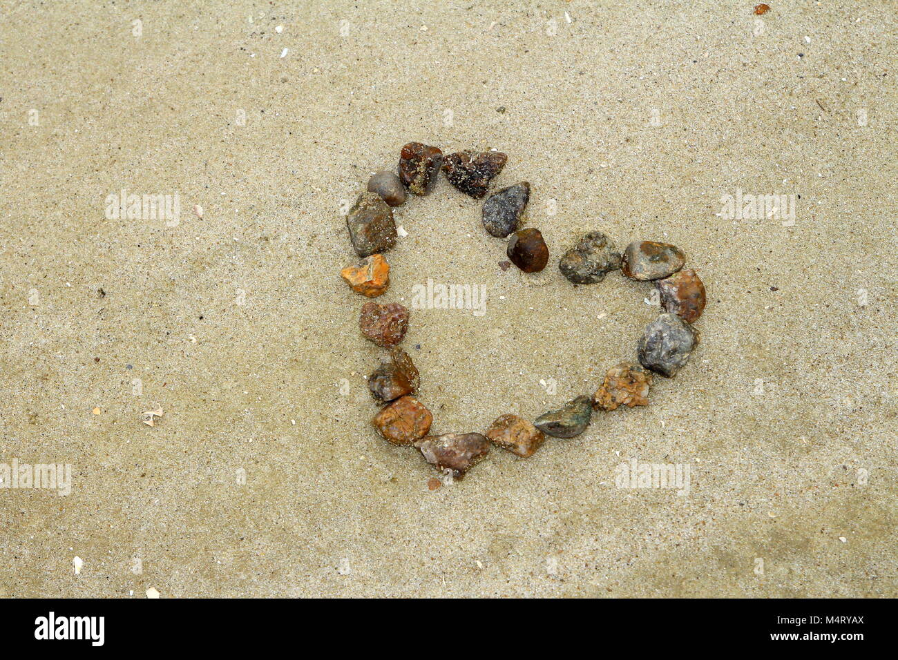 Heart made of stones Stock Photo - Alamy