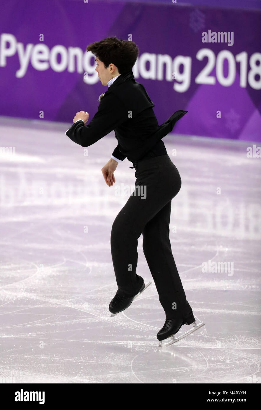 Gangneung, South Korea. 17th Feb, 2018. KEEGAN MESSING of Canada during ...