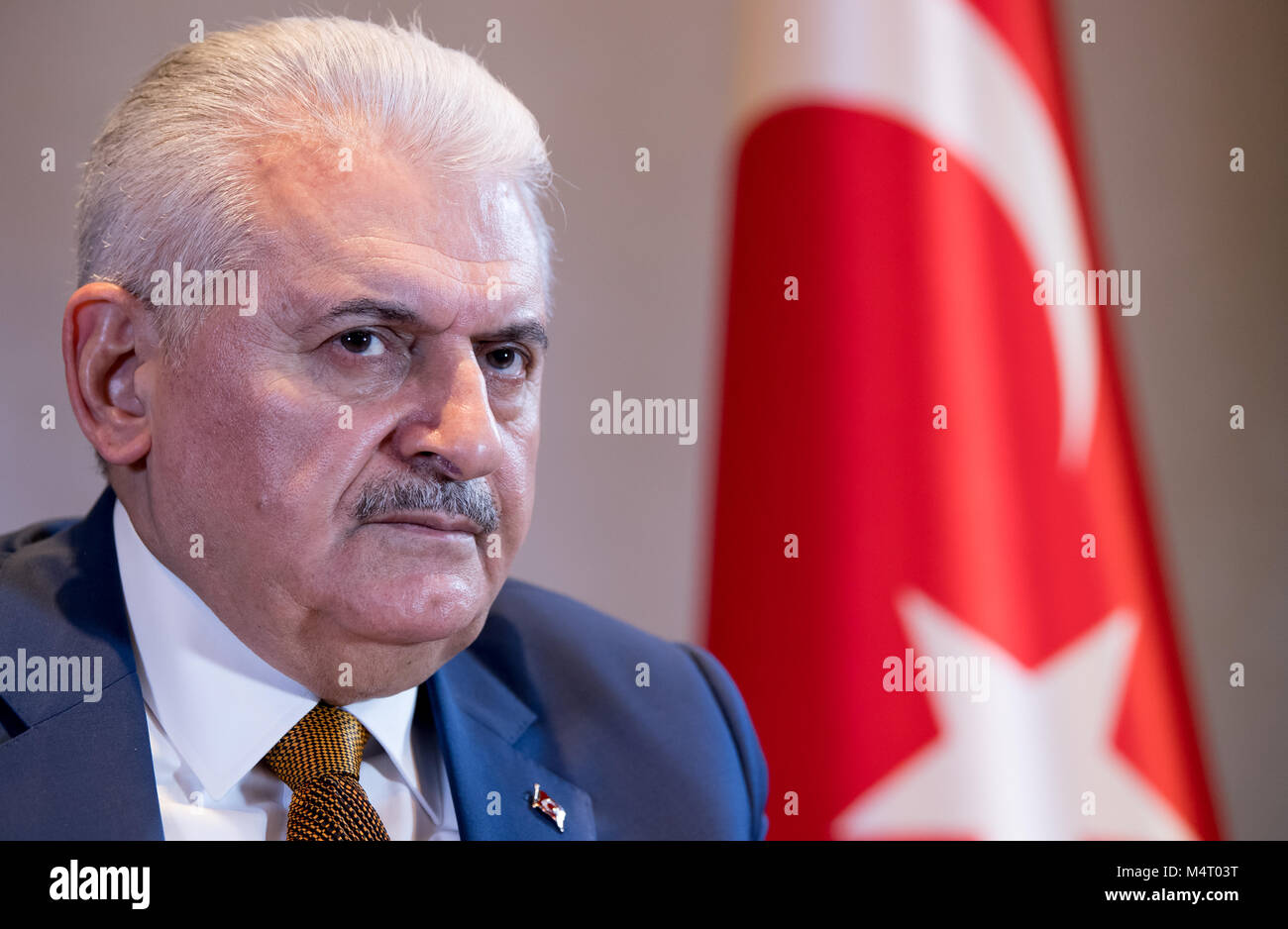 Munich, Germany. 16th Feb, 2018. Binali Yildirim, Prime Minister of ...