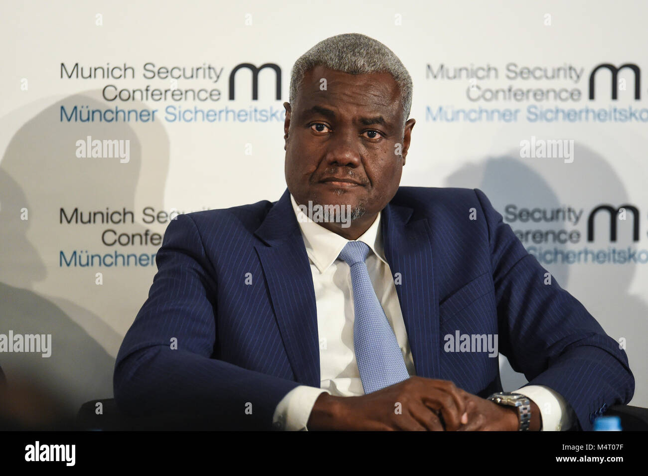 Munich, Germany. 17th Feb, 2018. Moussa Faki Mahamat, Chair of the ...