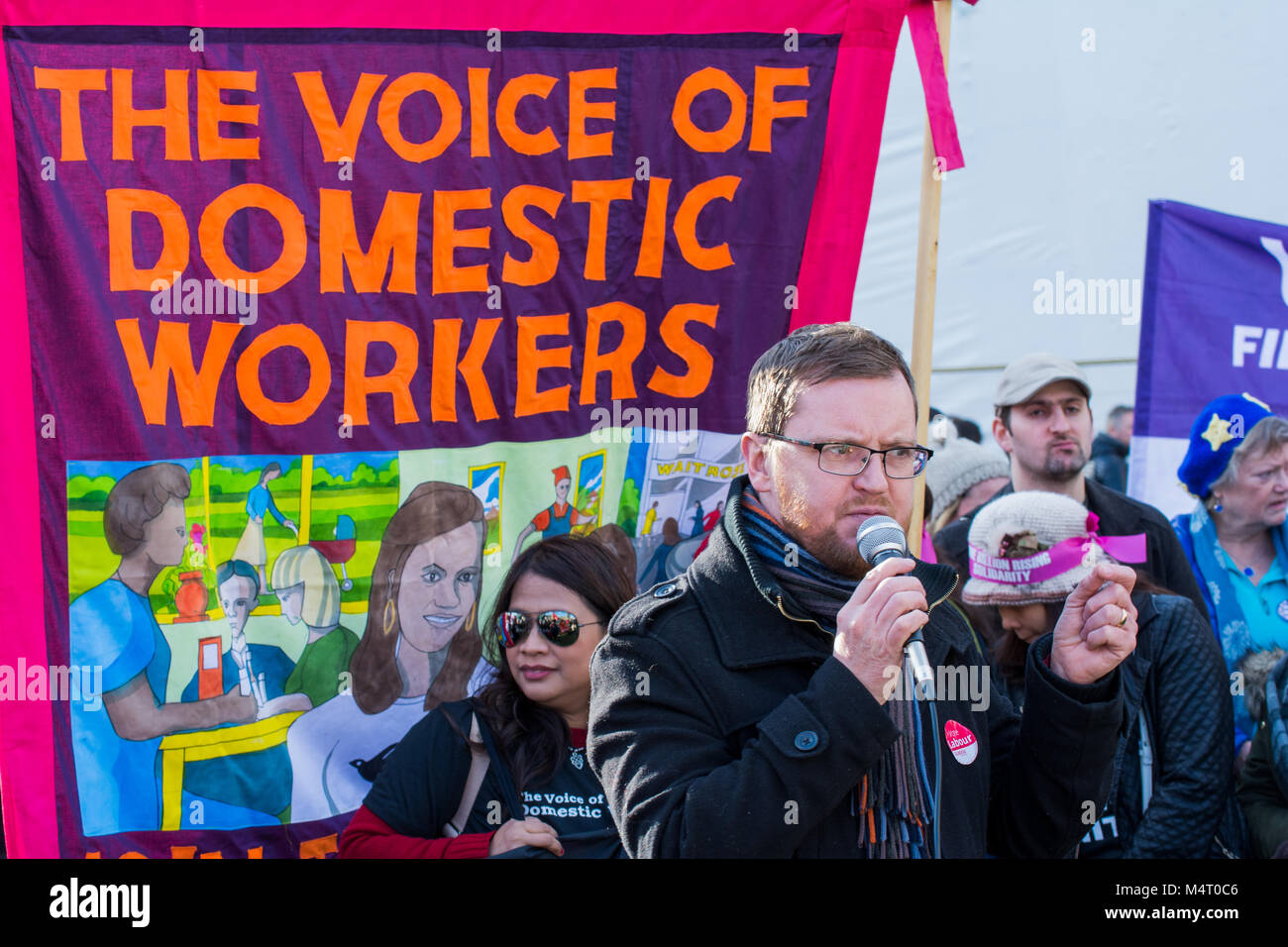 London, UK. 17th February 2018. I Day Without Us 2018. National Day of ...