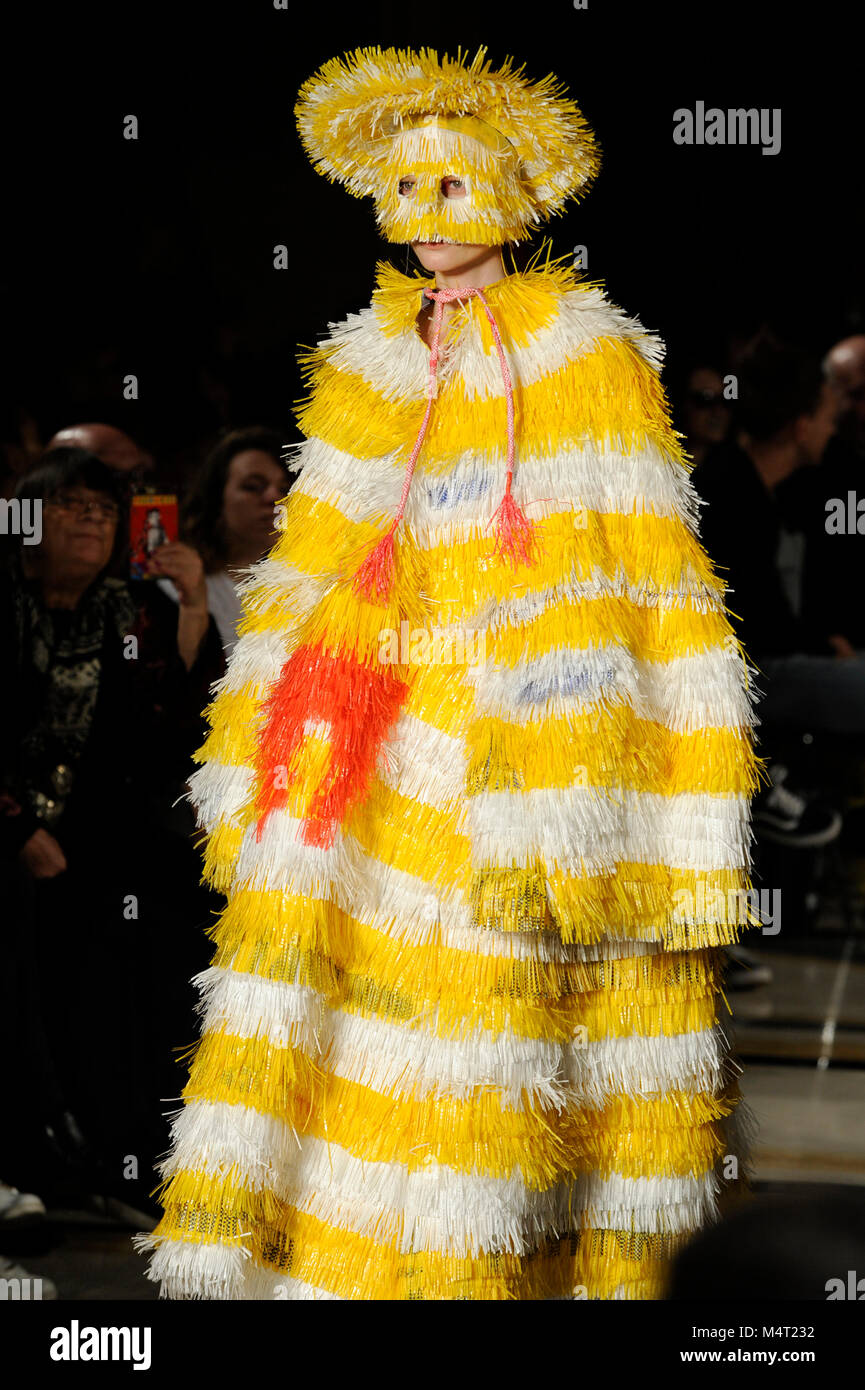 Model On The Catwalk During The Maddie Williams Fashion Show At Fashion Scout Aw18 At Freemasons