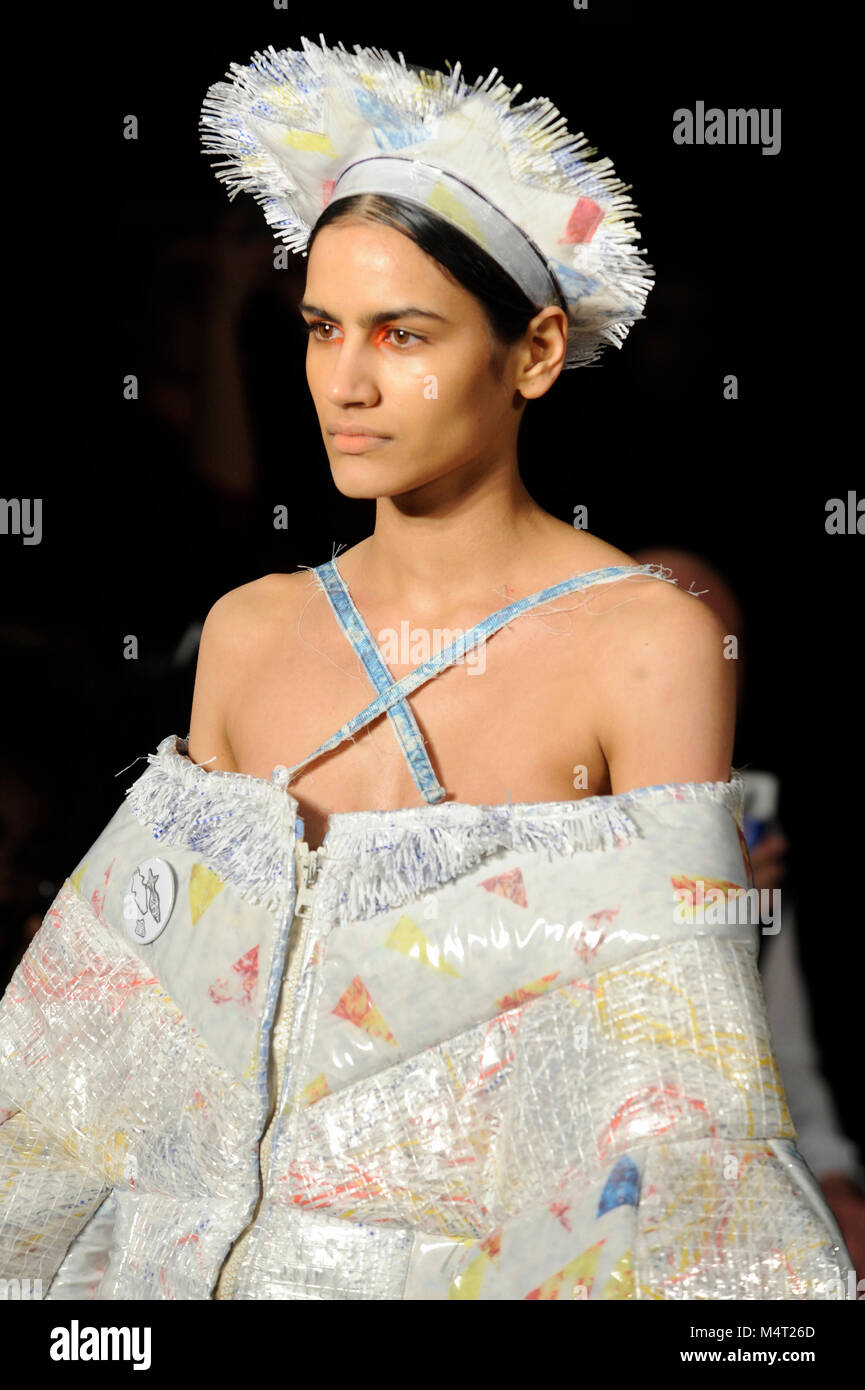 Model on the catwalk during the Maddie Williams fashion show at Fashion ...