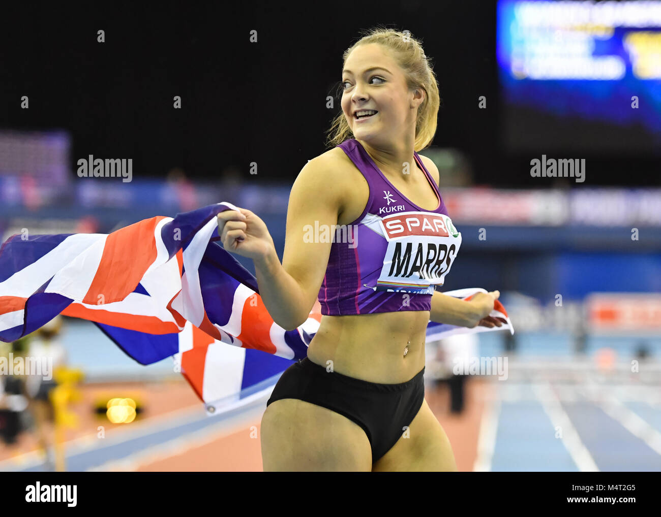 Megan Marrs won the Women's 60m Hurdles Final during SPAR British ...