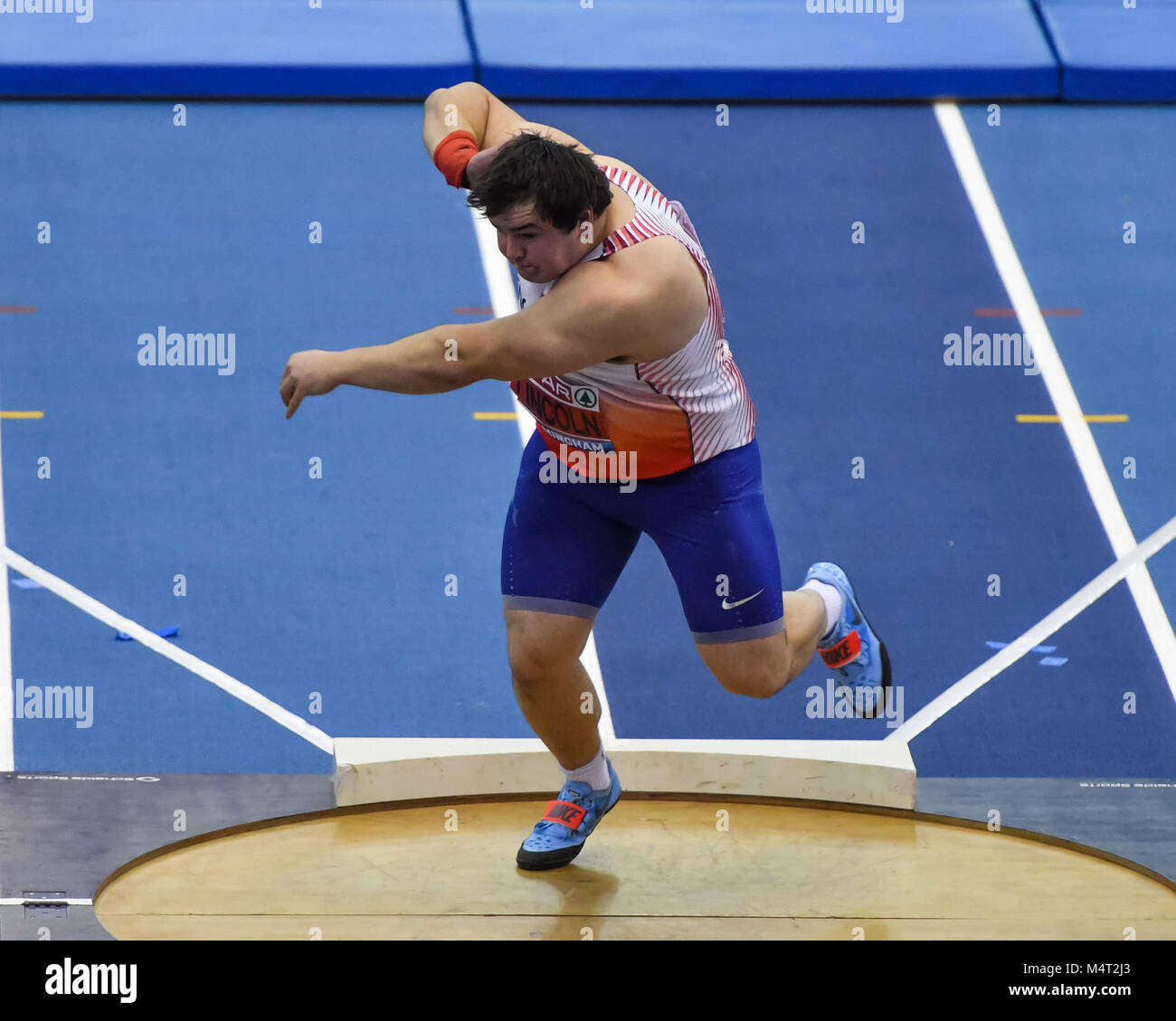 Scott Lincoln in action during today's Men's Shot Put Final during SPAR ...