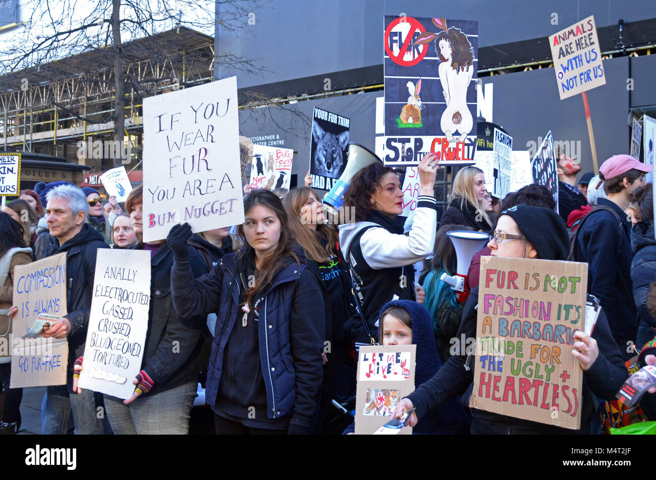 Anti fur protesters hi-res stock photography and images - Alamy