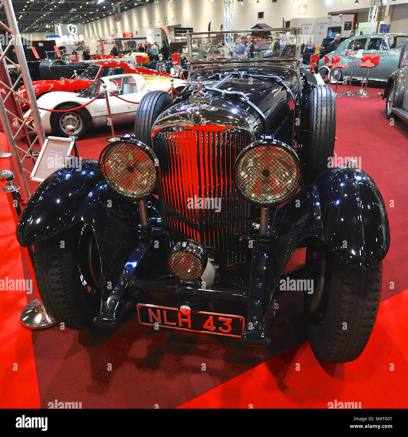 A 1931 Bentley 8 Litre Tourer on display at the London Classic Car Show ...