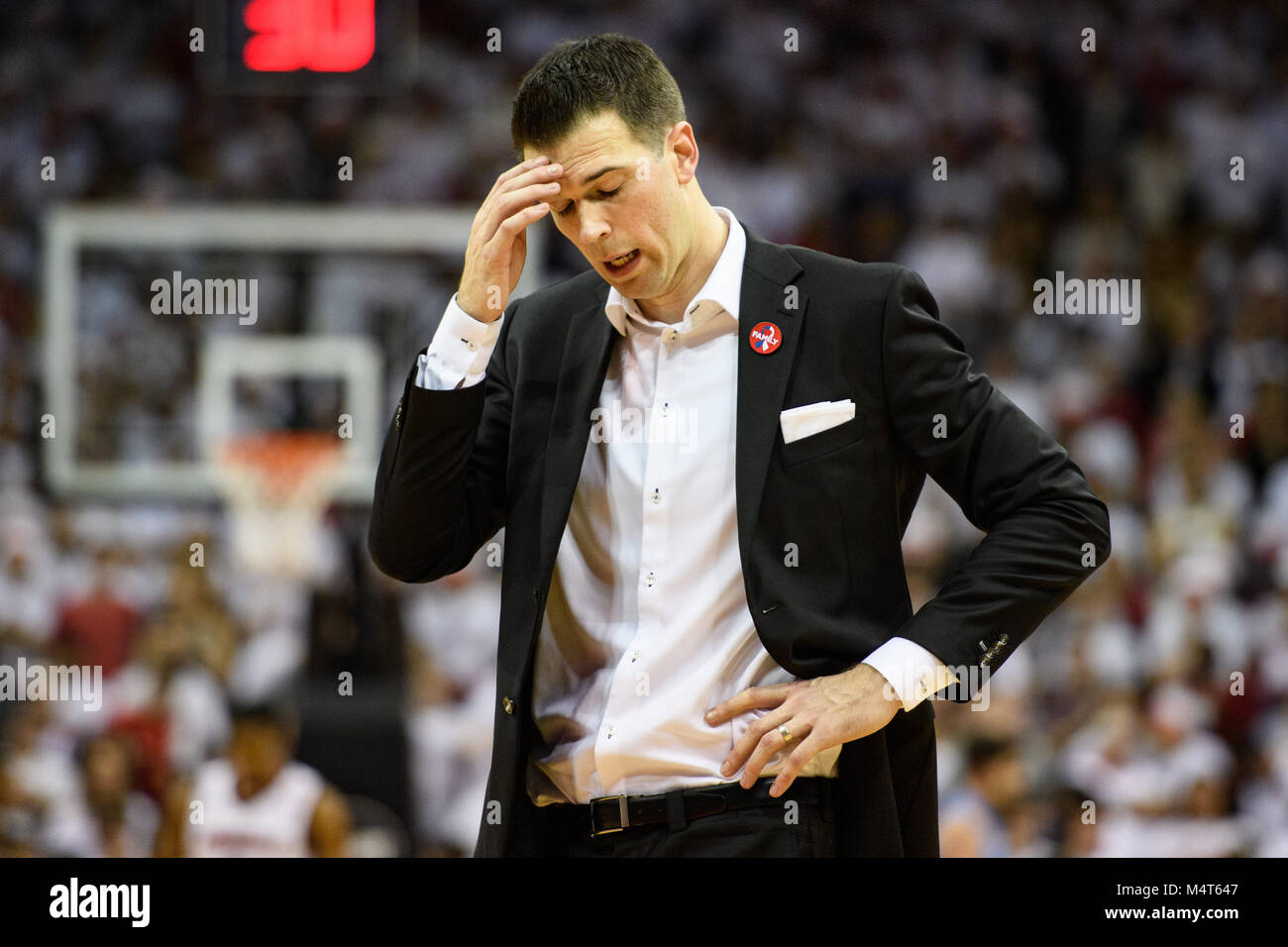 Louisville Cardinals head coach David Padgett during the NCAA College ...