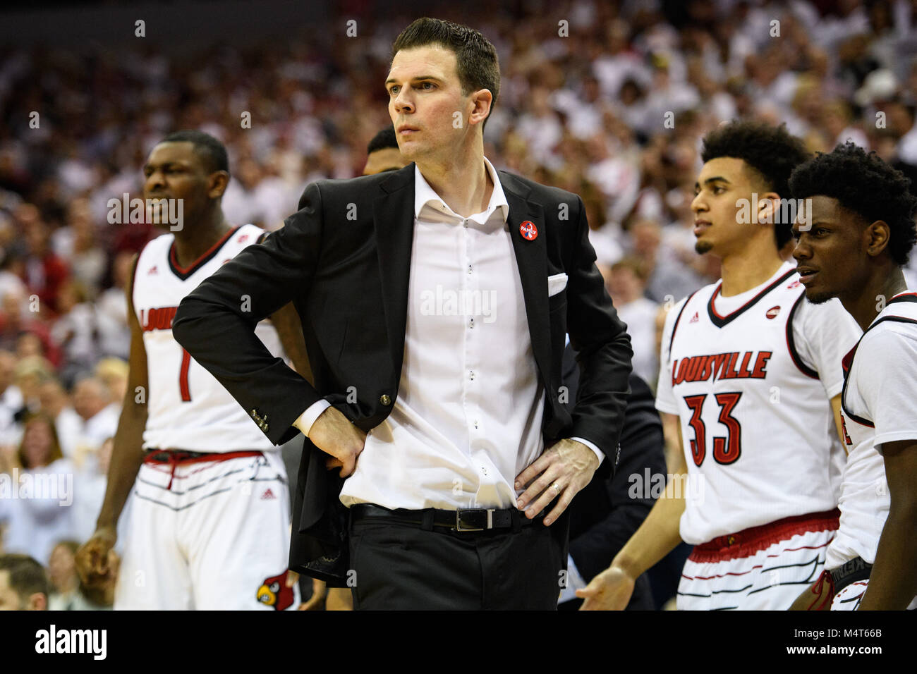 Louisville Cardinals head coach David Padgett during the NCAA College ...
