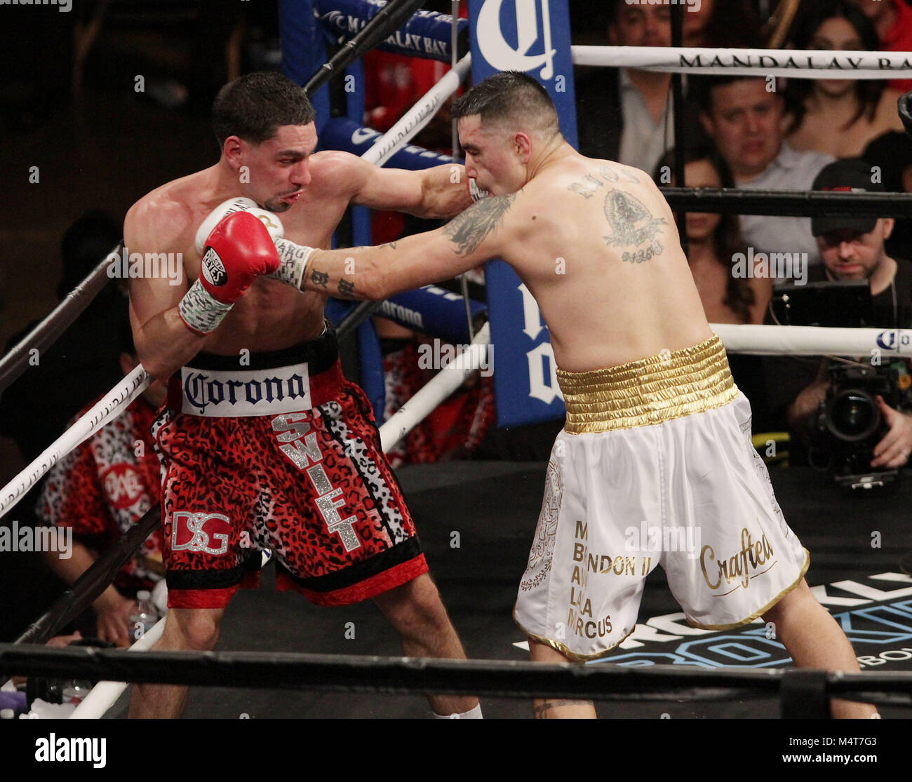 Las Vegas, Nevada, USA. 18th Feb, 2018. Welterweight boxers Danny ...