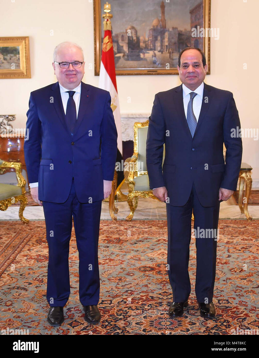 Cairo, Egypt. 18th Feb, 2018. Egyptian President Abdel Fattah al-Sisi ...