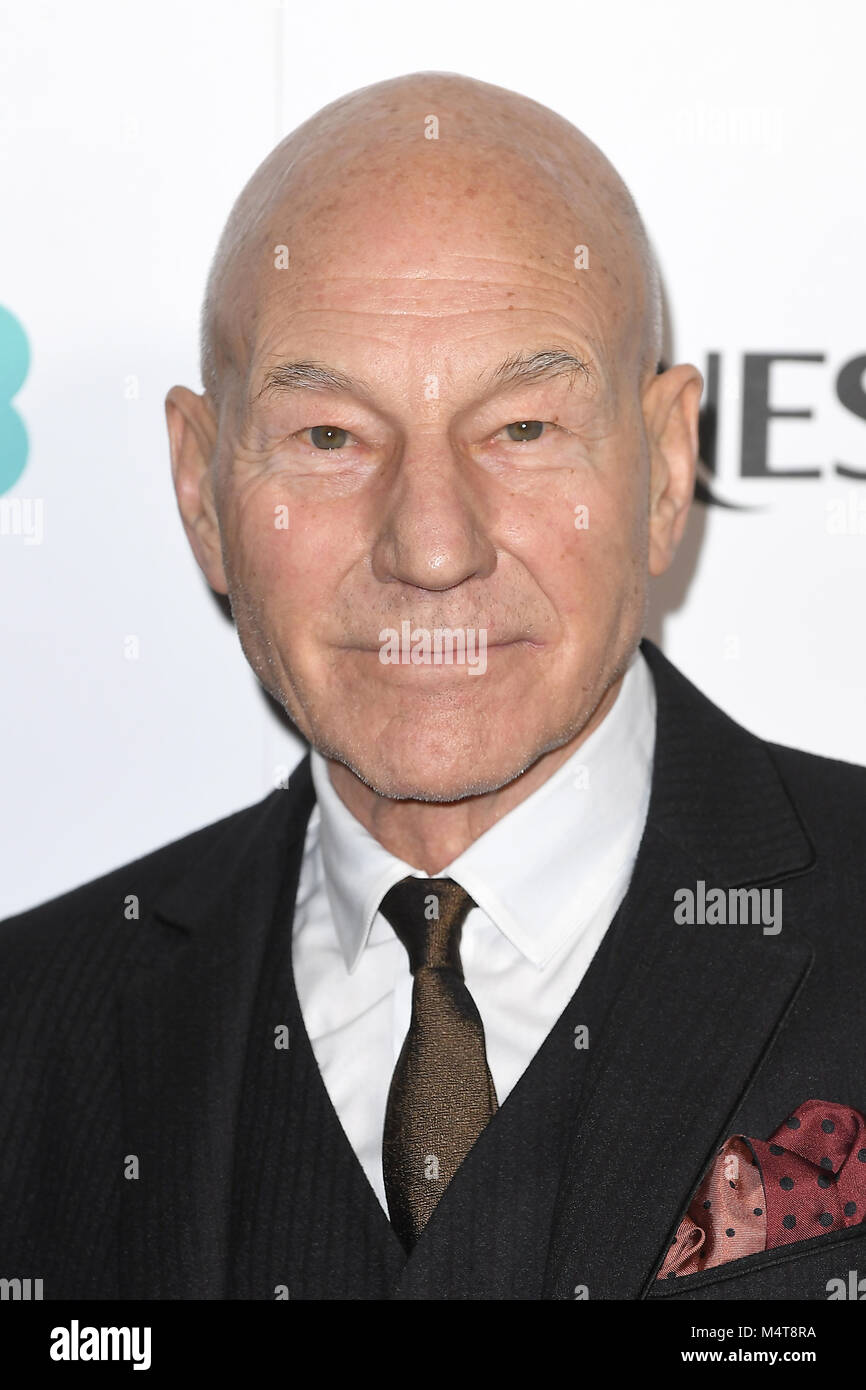 London, England. 17th February, 2018. English actor Patrick Stewart ...