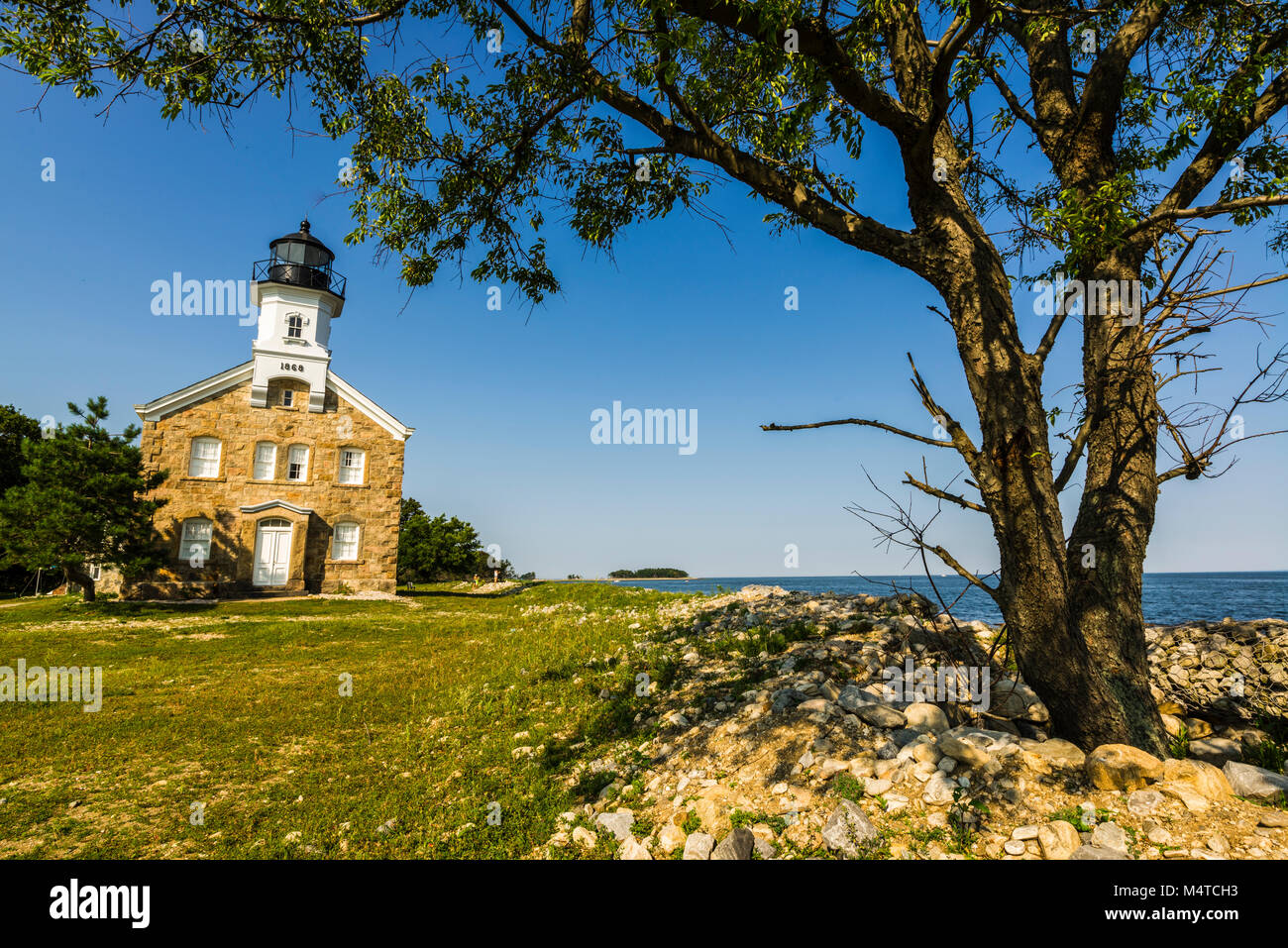 Sheffield Island Lighthouse South Norwalk, Connecticut, USA Stock Photo ...