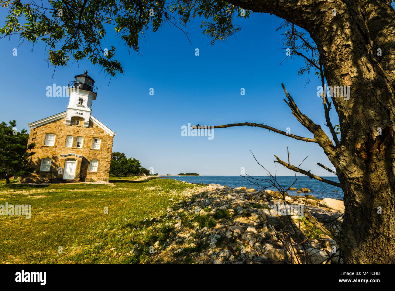 Sheffield Island Lighthouse South Norwalk, Connecticut, USA Stock Photo ...