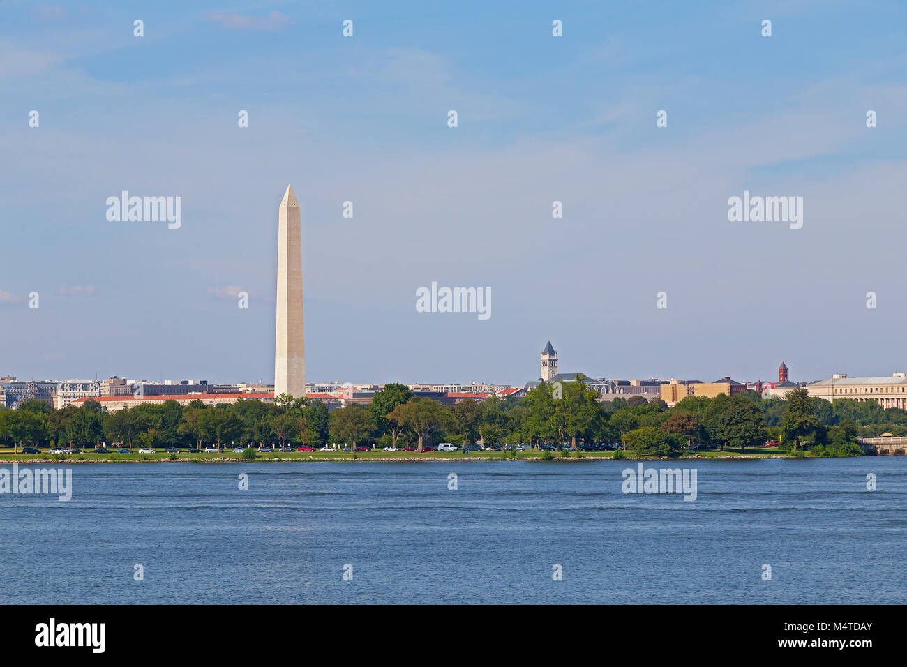 Washington DC panorama near Potomac River, USA. US capital with ...