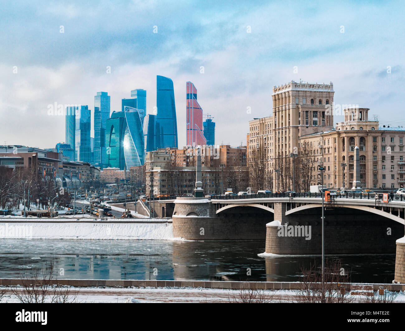 Moscow city winter traffic hi-res stock photography and images - Alamy