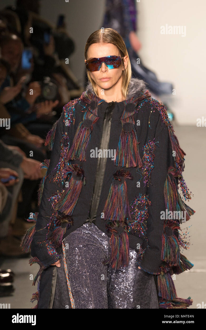 Agueda Lopez walks runway for Custo Barcelona Autumn/Winter 2018 runway ...