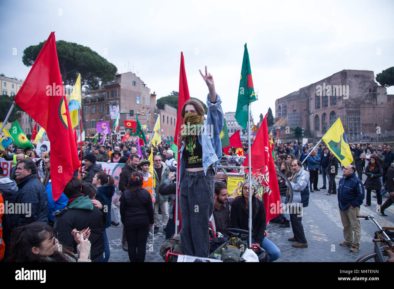 Rome, Italy. 17th Feb, 2018. Demonstration in Rome for Kurdistan, the ...