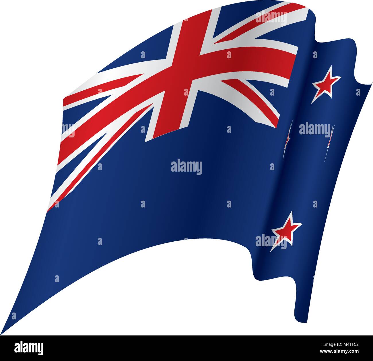New zealand flag flying Stock Vector Images - Alamy