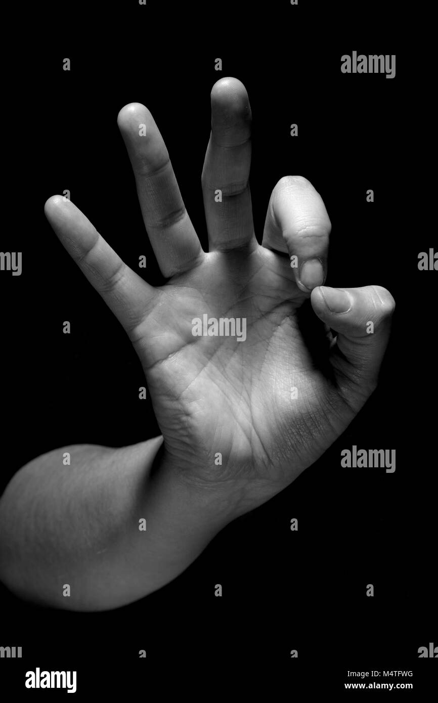 Mudra hand Black and White Stock Photos & Images - Alamy