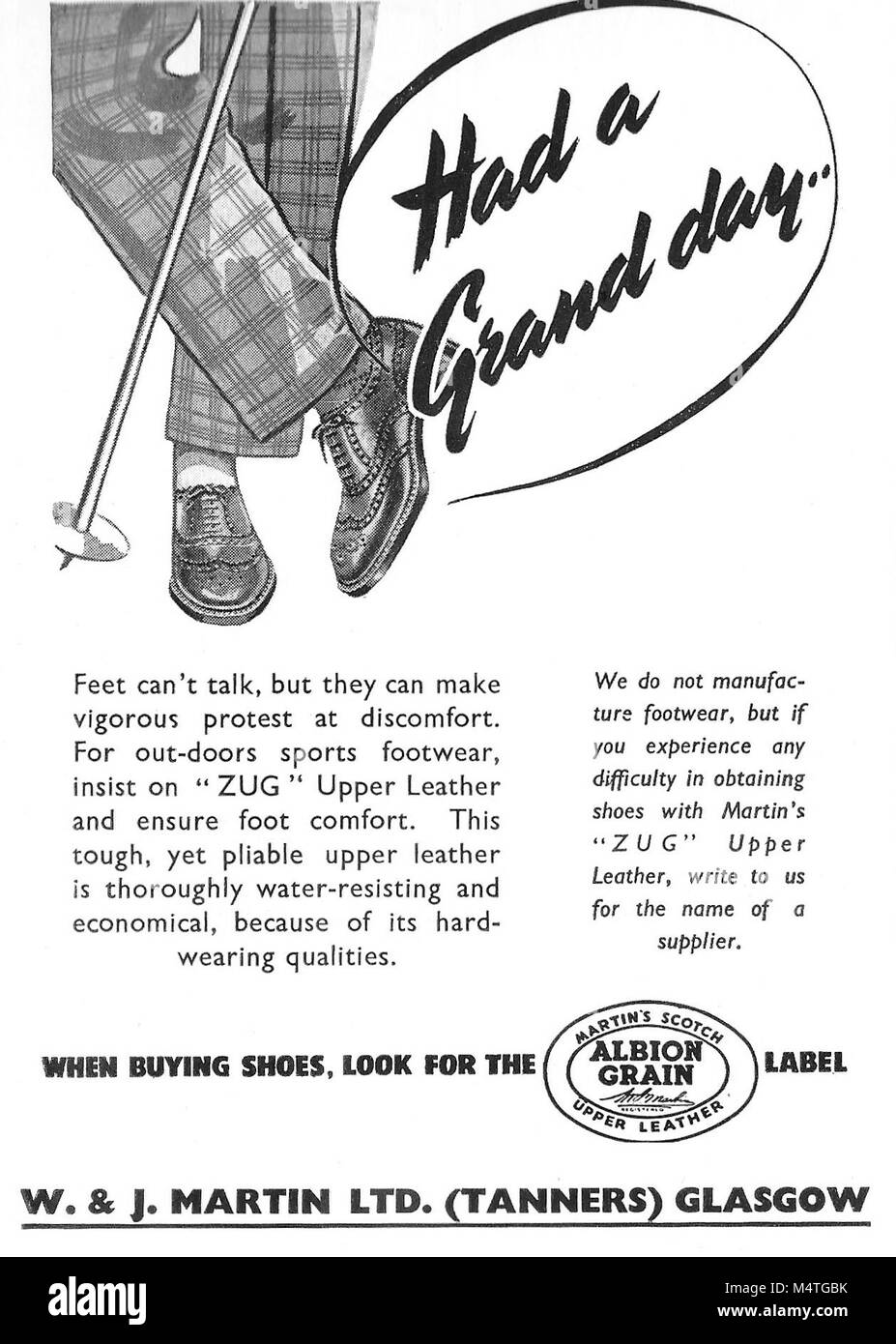 Albion Grain Shoes Wj Martin Tanners Advert Advertising In Country