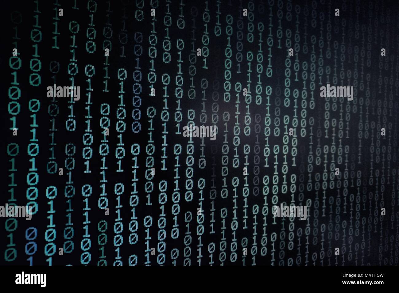 Computer Data Internet Connection Concepts Binary Code Numbers Background On Computer Monitor