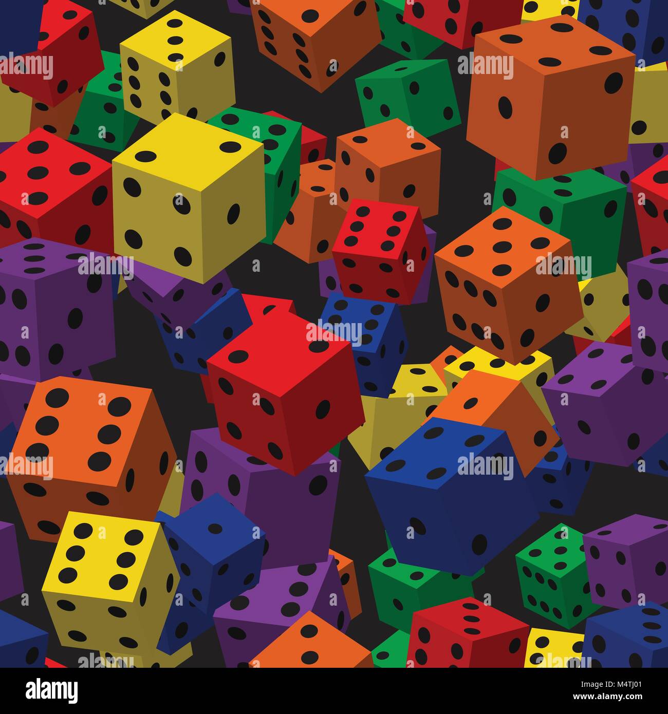 Rainbow Dice Seamless Pattern Stock Vector Image & Art - Alamy