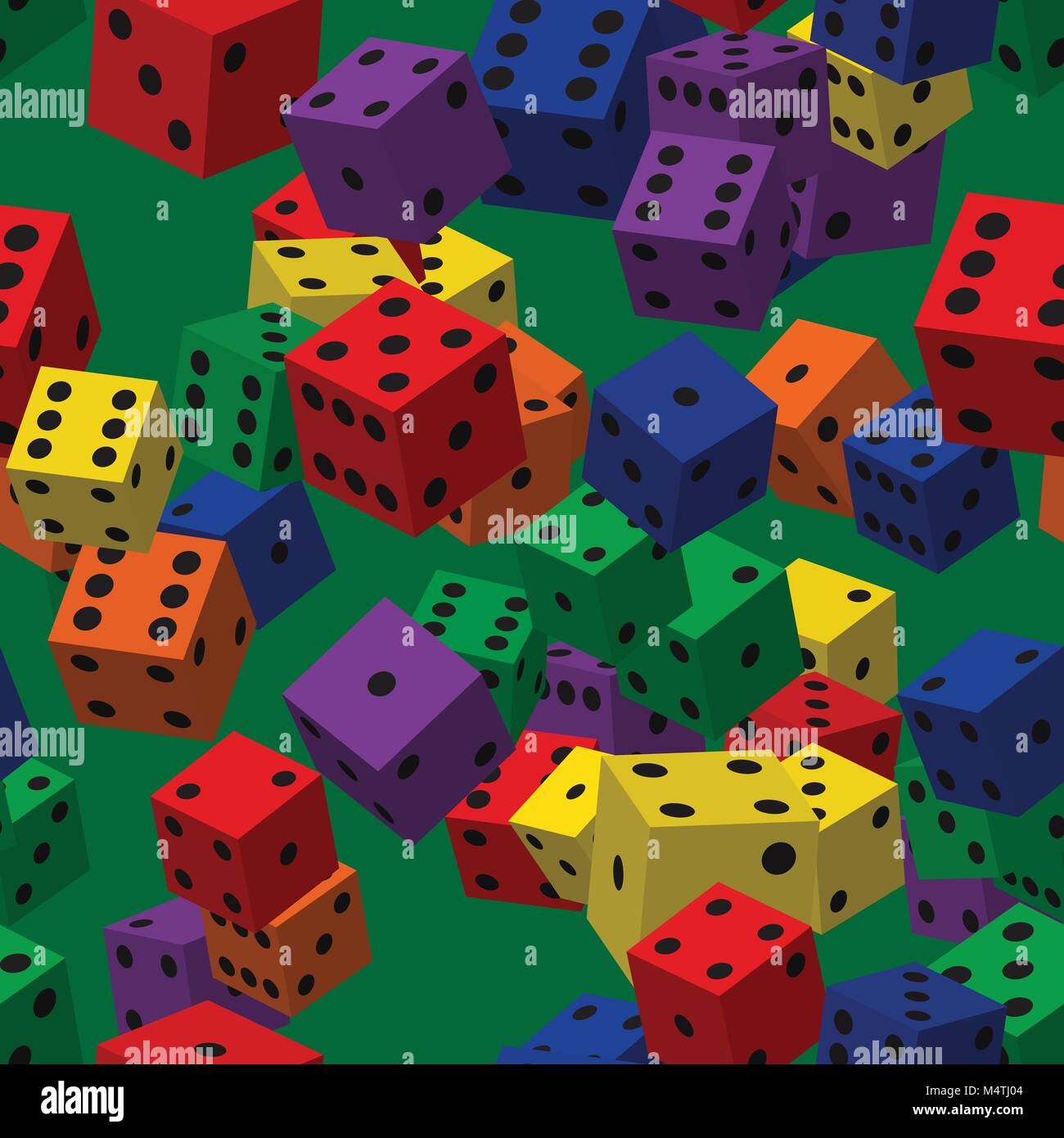 Rainbow Dice Seamless Pattern Stock Vector Image & Art - Alamy