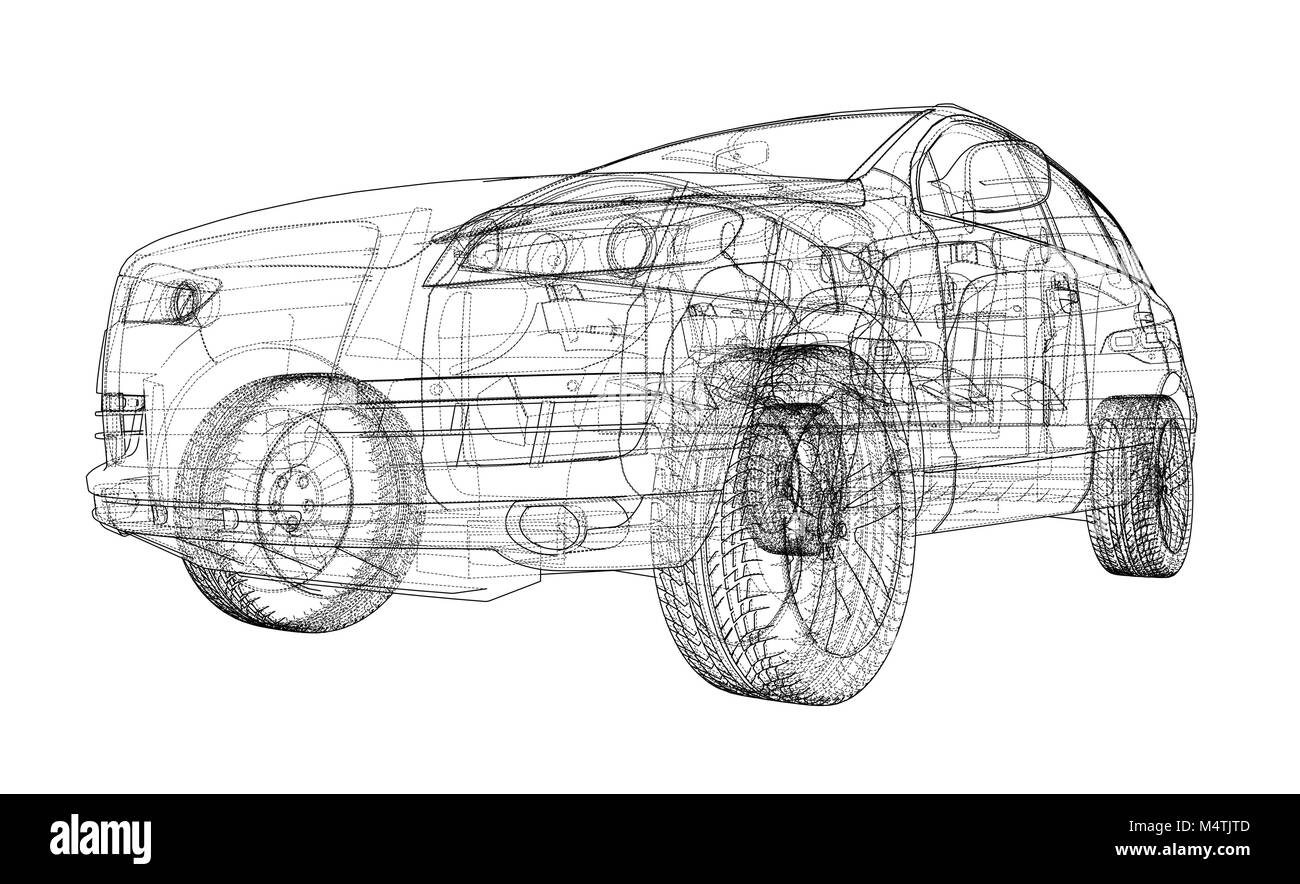 Car sketch. Vector Stock Vector Image & Art - Alamy