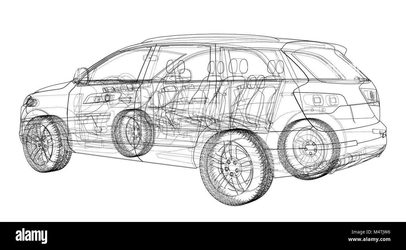 Car sketch. Vector Stock Vector Image & Art - Alamy