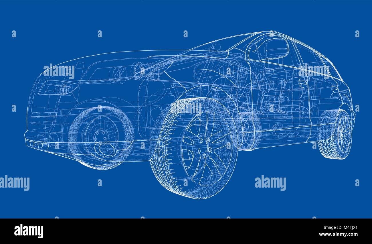 Car sketch. Vector Stock Vector Image & Art - Alamy
