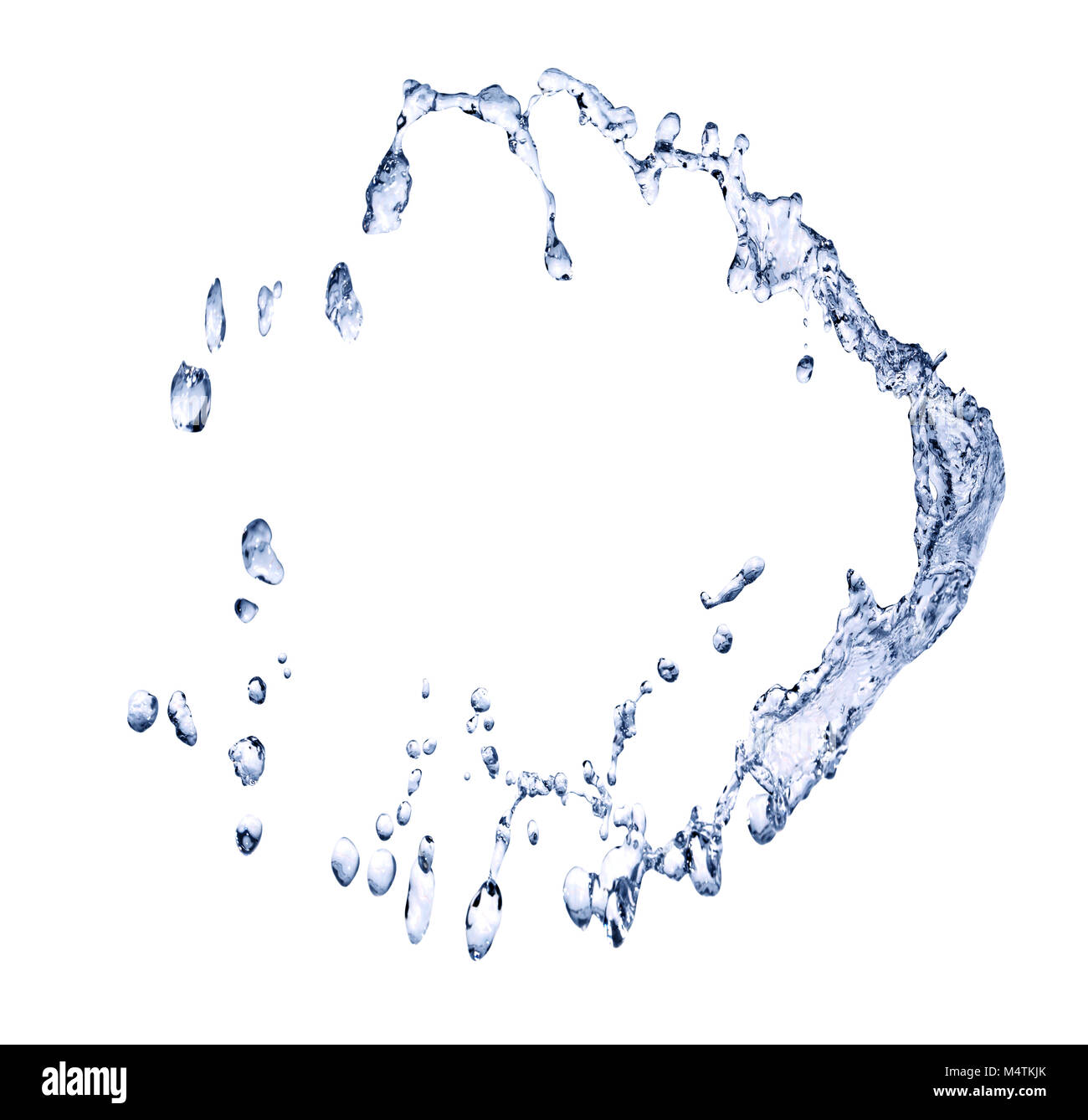 Nice abstract blue water splash on white background Stock Photo - Alamy