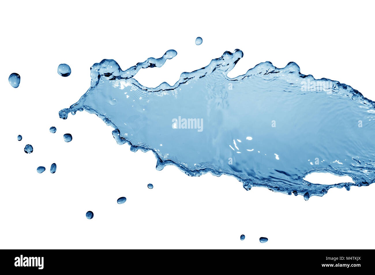Nice abstract blue water splash on white background Stock Photo - Alamy