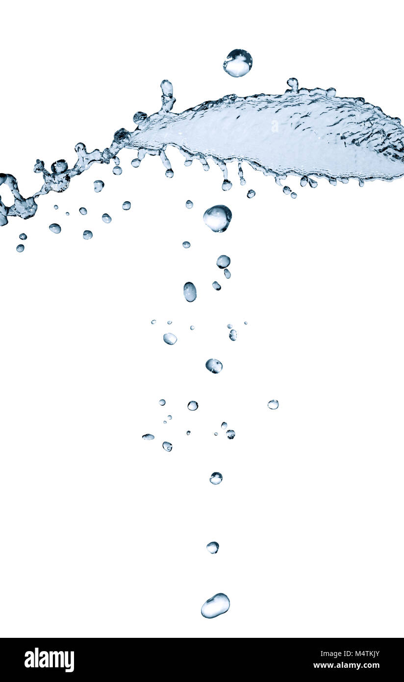 Nice abstract blue water splash on white background Stock Photo - Alamy