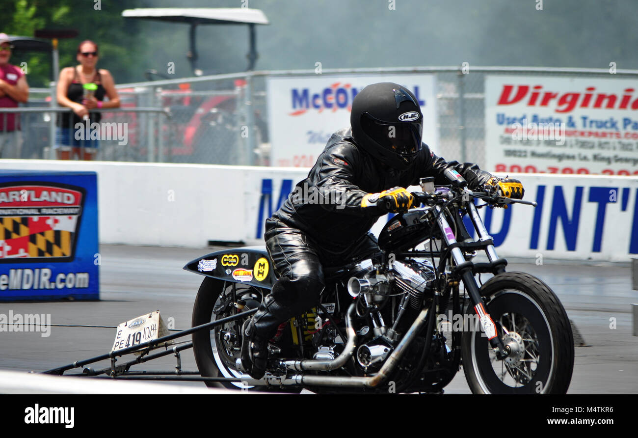 Man Racing his Motorcycle at Budds Creek Raceway Stock Photo - Alamy