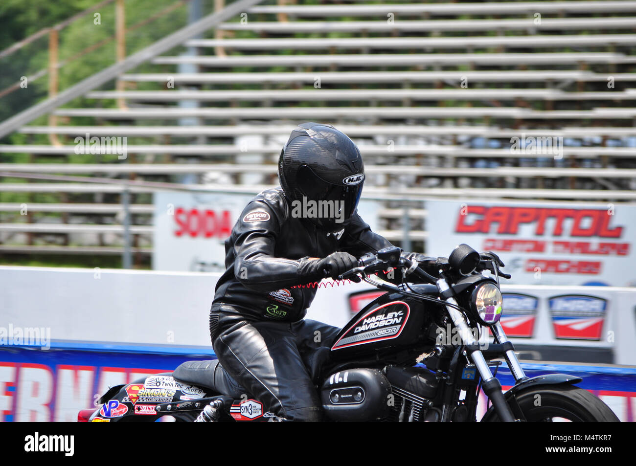 Man Racing his Motorcycle at Budds Creek Raceway Stock Photo - Alamy