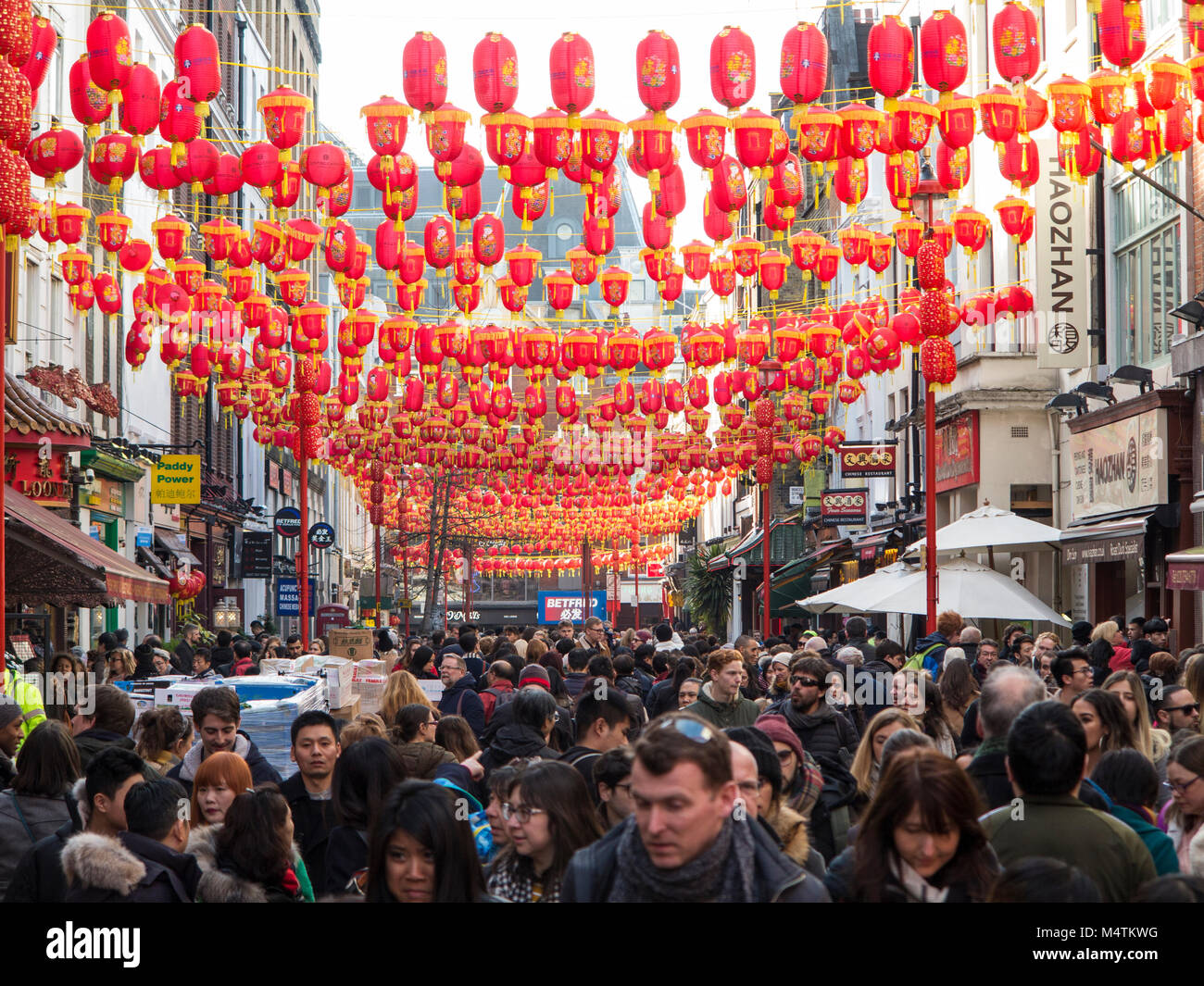 Huge crowds in Chinatown on Chinese New Year in Chinatown Stock Photo ...