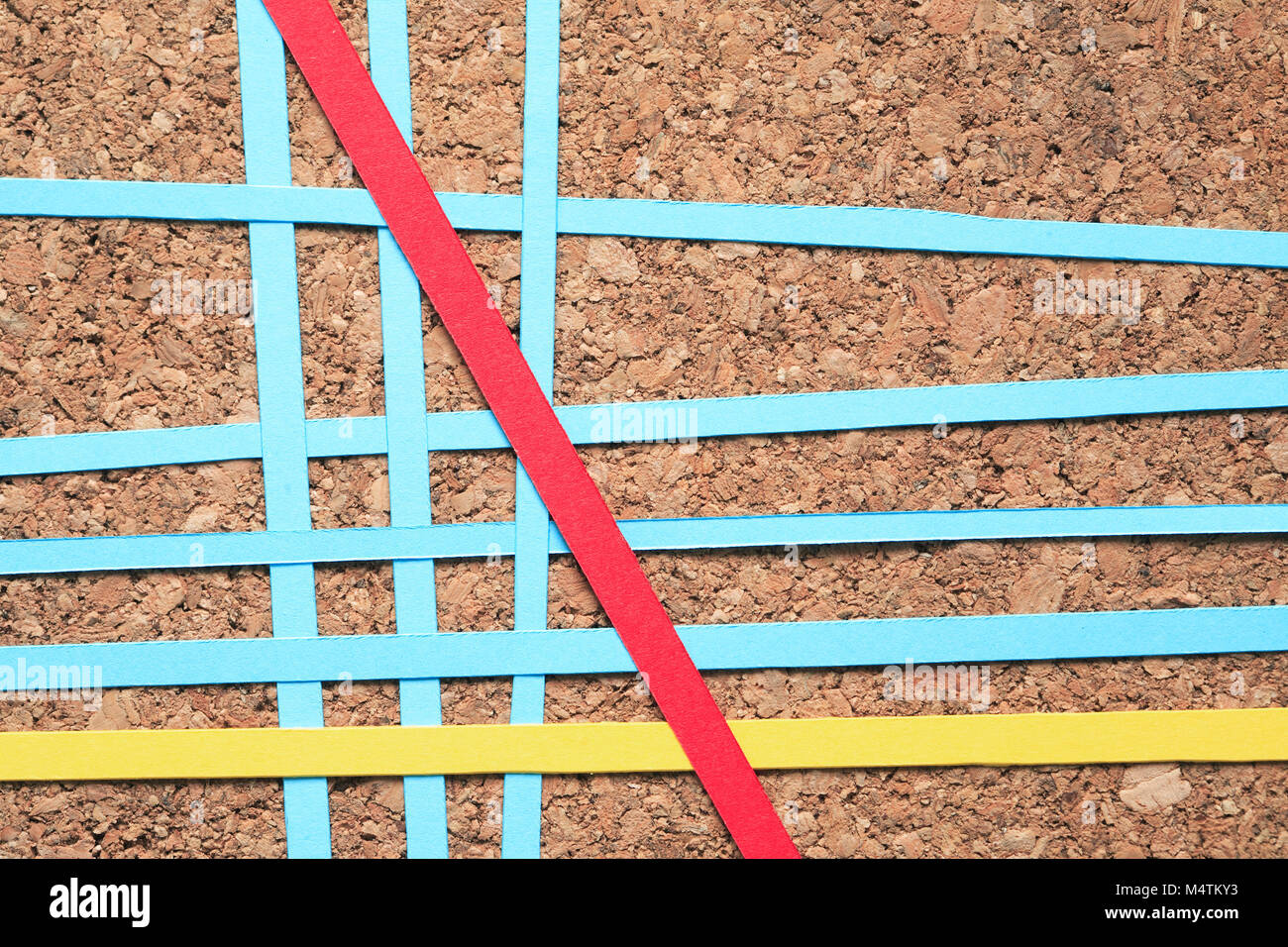 Lot of color paper lines in a row on wooden background Stock Photo - Alamy