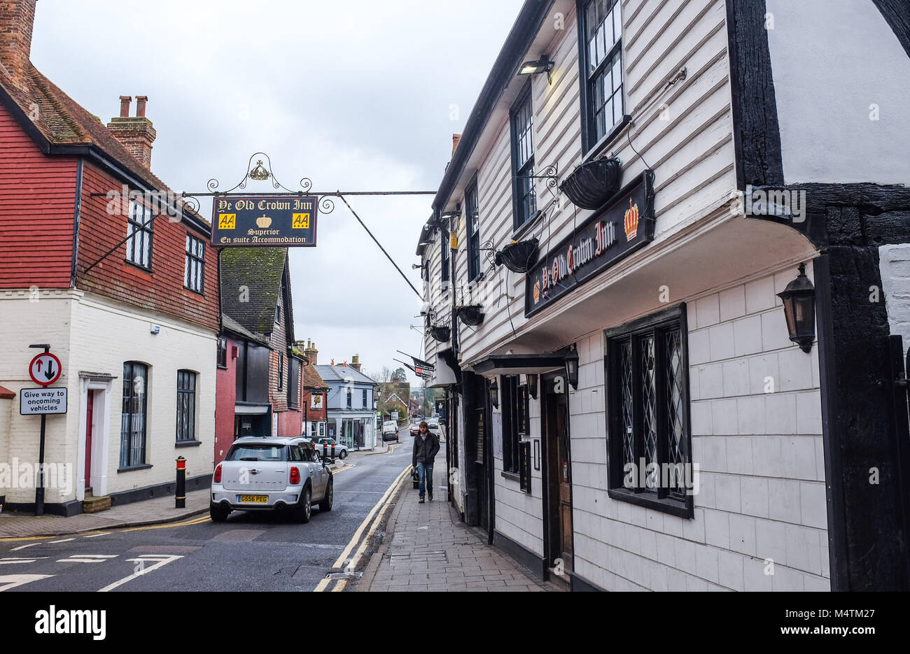 Hanging sign for the crown hi-res stock photography and images - Alamy