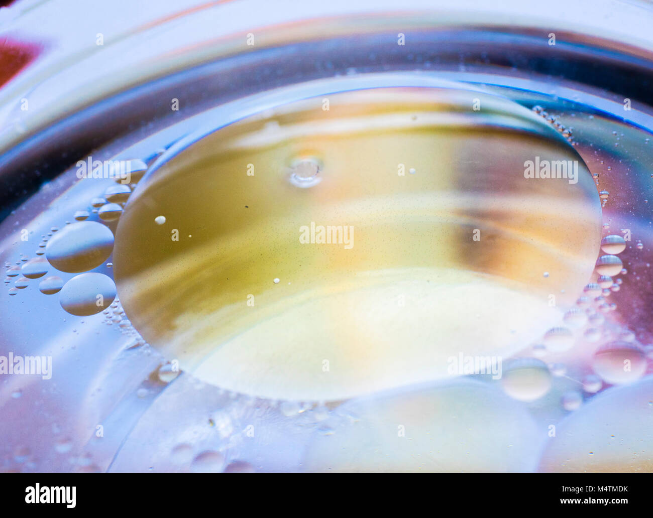 Random subject photographed close up macro shots of coloured bubble ...