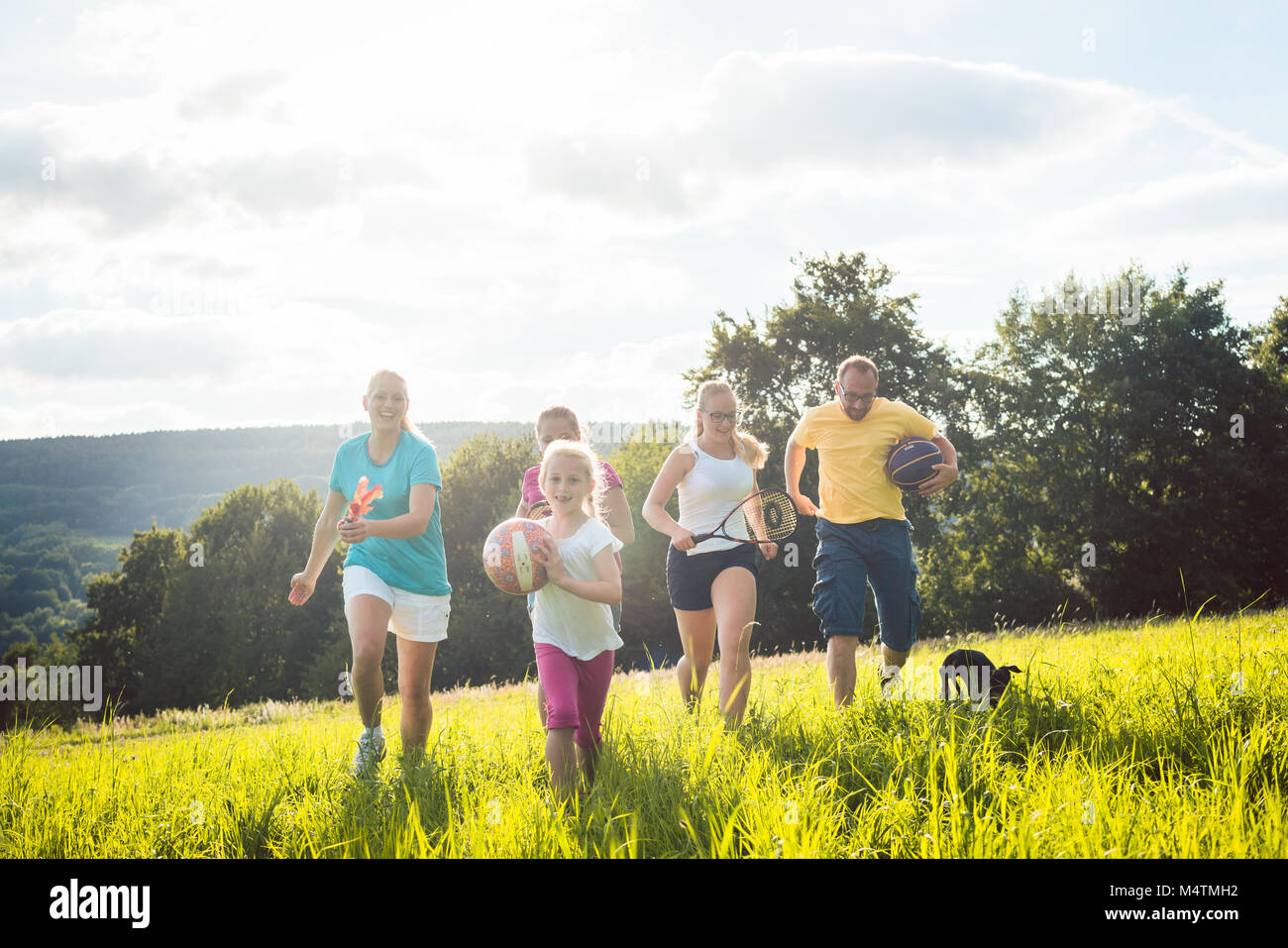 Father son doing sport hi-res stock photography and images - Alamy