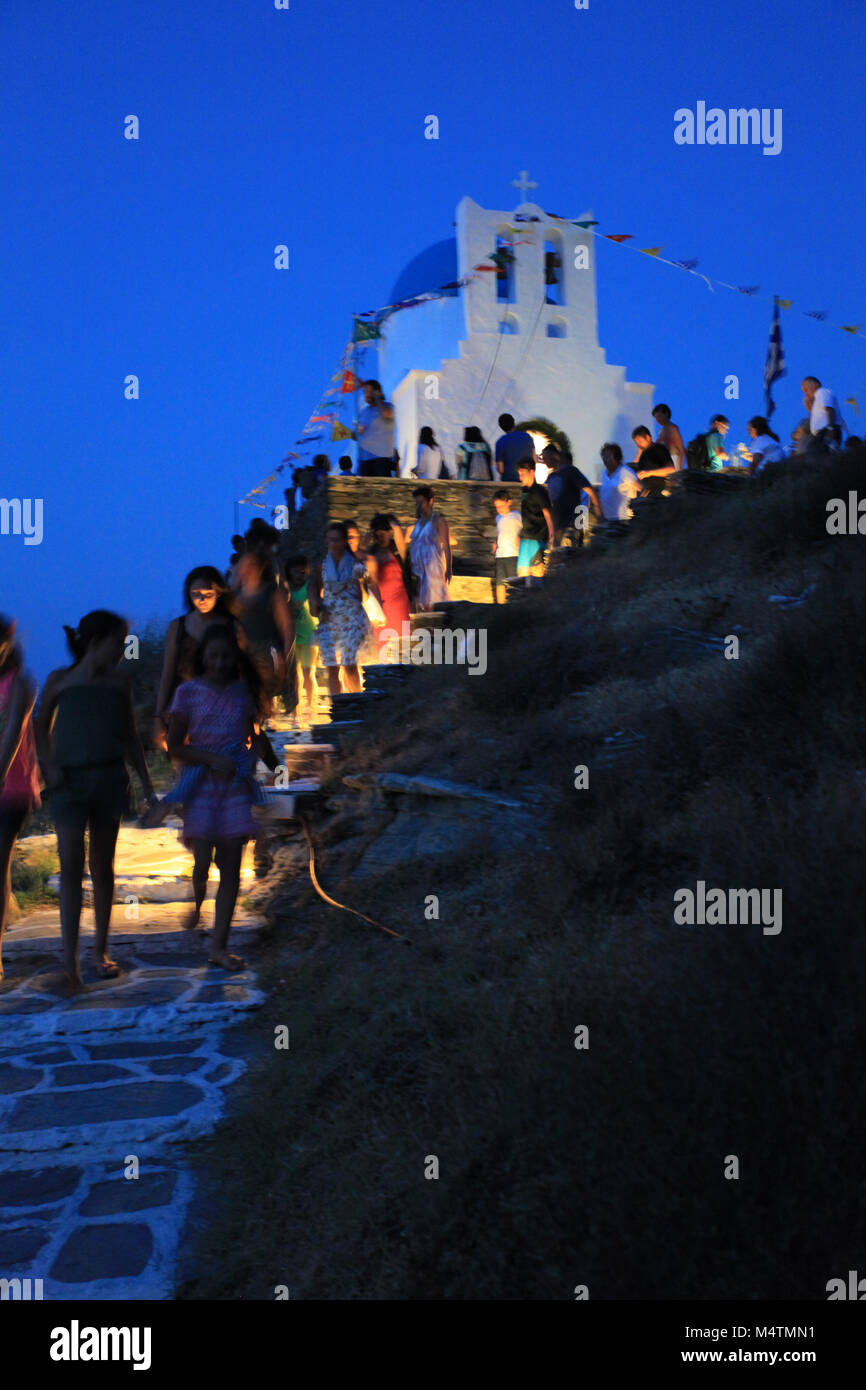 Panigiri, traditional feast at the Church of Seven Martyrs in Sifnos ...