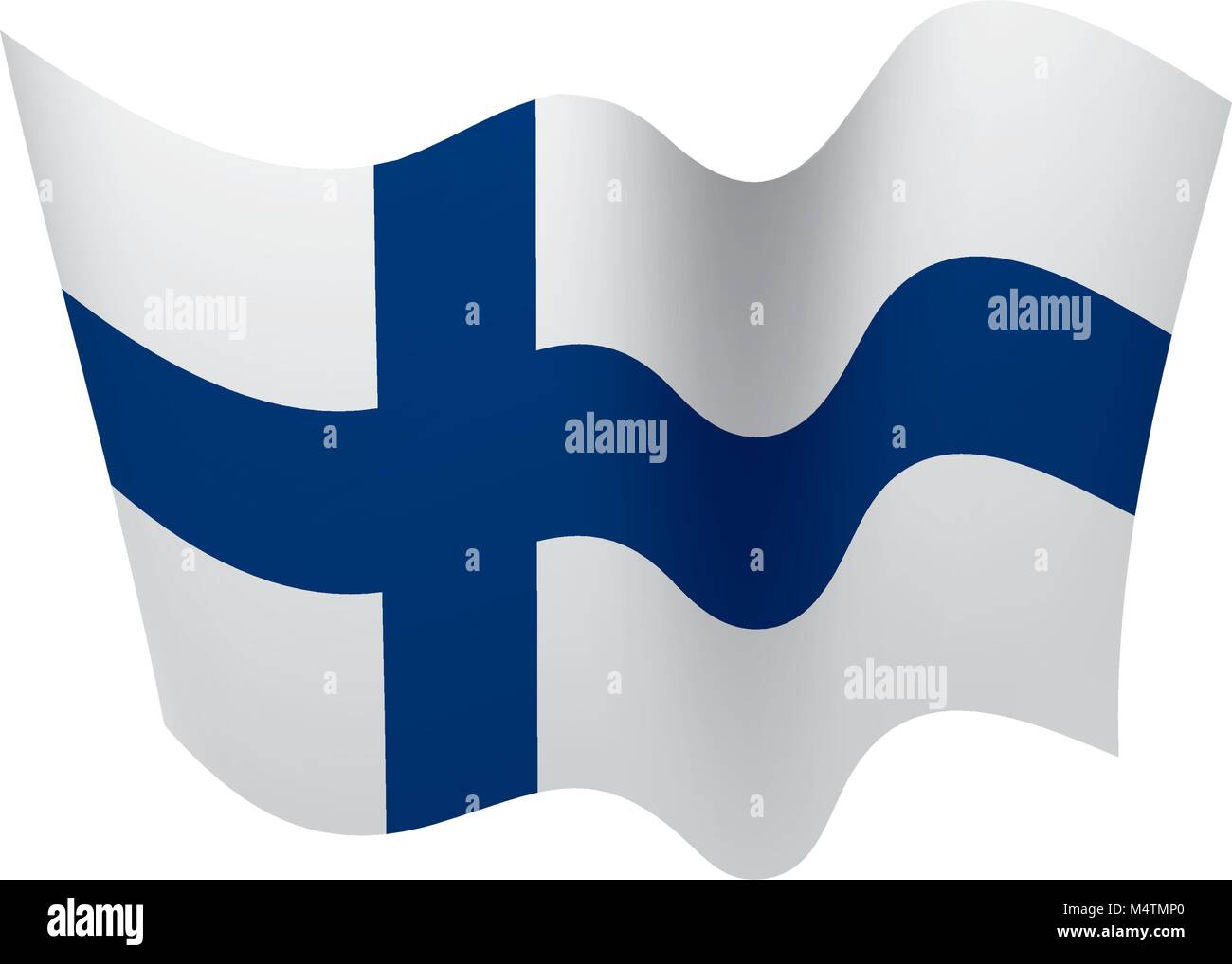 Finland flag 3d vector Cut Out Stock Images & Pictures - Alamy
