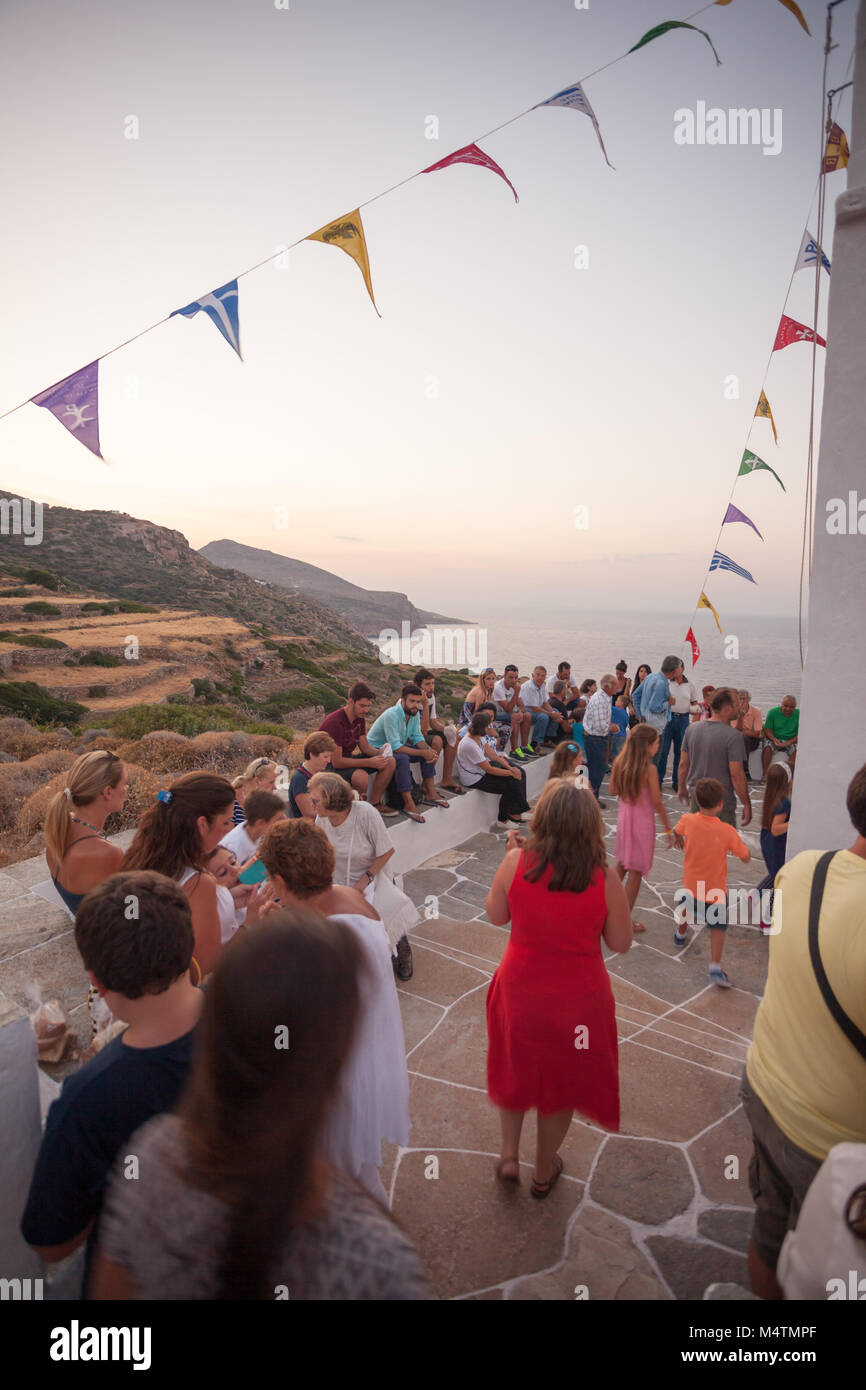 Panigiri, traditional feast at the Church of Seven Martyrs in Sifnos ...