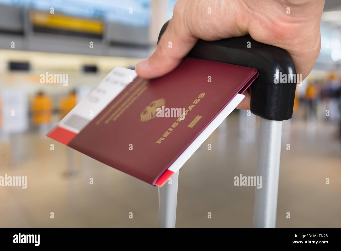 Luggage with airline ticket hi-res stock photography and images - Alamy
