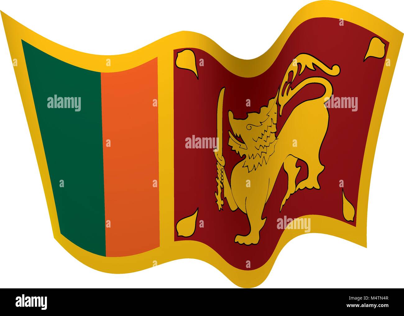 Sri Lanka flag, vector illustration Stock Vector Image & Art - Alamy