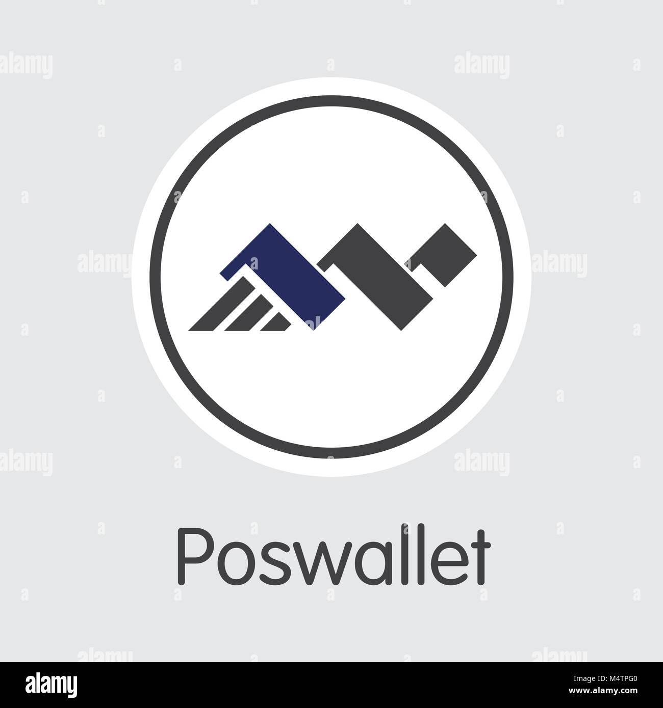 Poswallet - Crypto Currency Coin Symbol Stock Vector Image & Art - Alamy