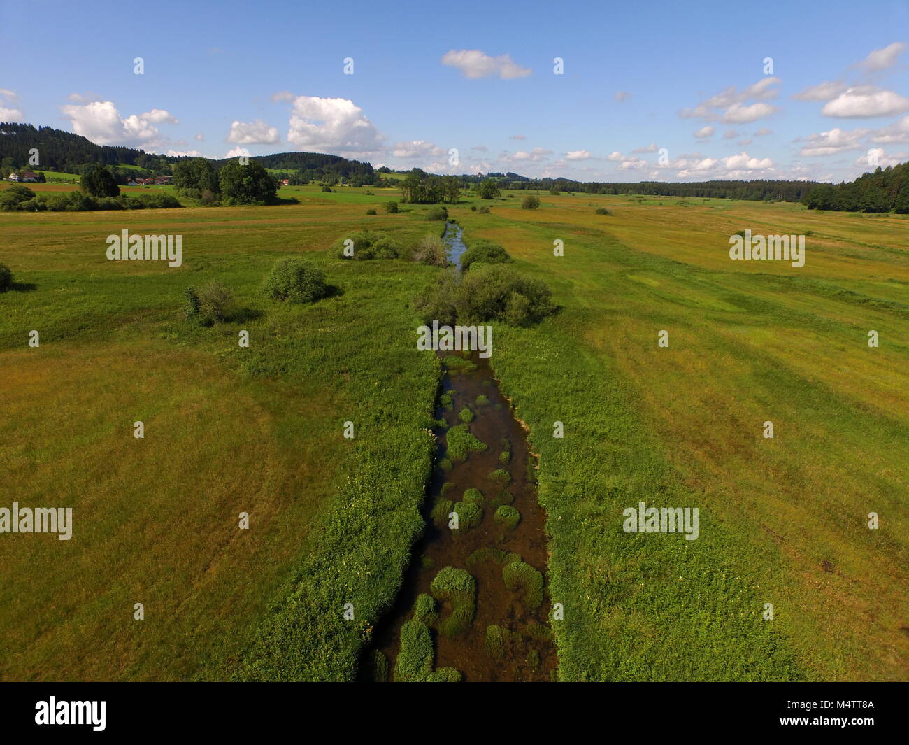 aerial small river Stock Photo - Alamy