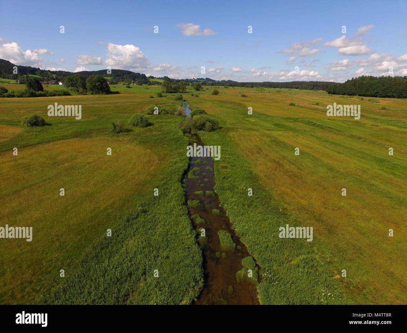 aerial small river Stock Photo - Alamy
